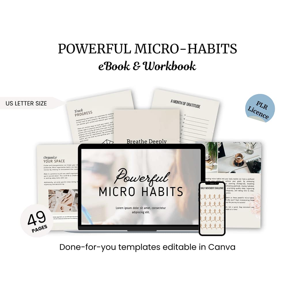 Powerful Micro Habits – Ebook & Workbook | Snazzy Designs PLR