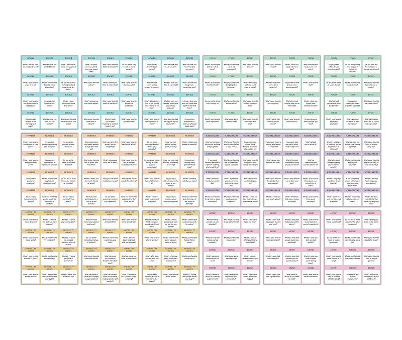 Conversation Cards Bundle PLR