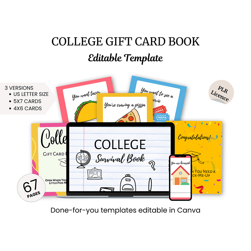The College Gift Card Album – Snazzy Designs PLR