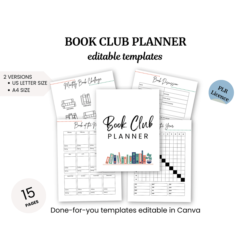 Book Club Planner – Snazzy Designs PLR