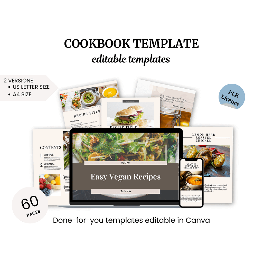 Cookbook Template – Snazzy Designs PLR