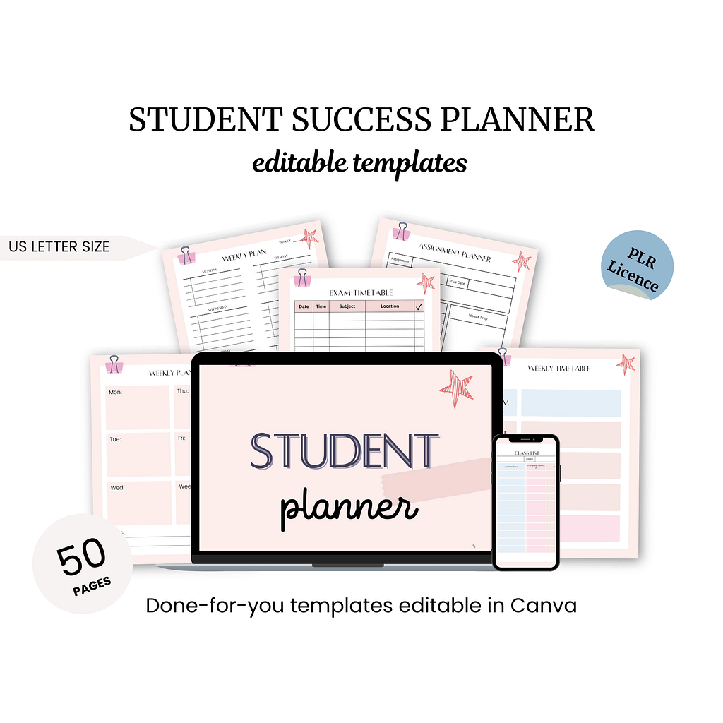 The Student Success Planner – Snazzy Designs PLR