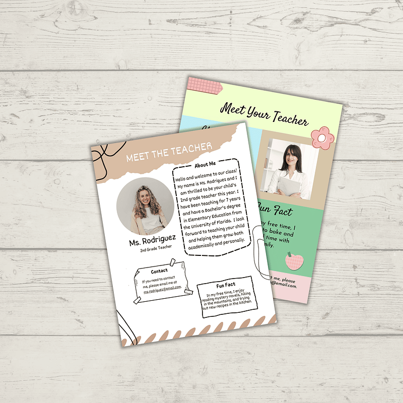 Meet the Teacher Templates Bundle | Snazzy Designs PLR